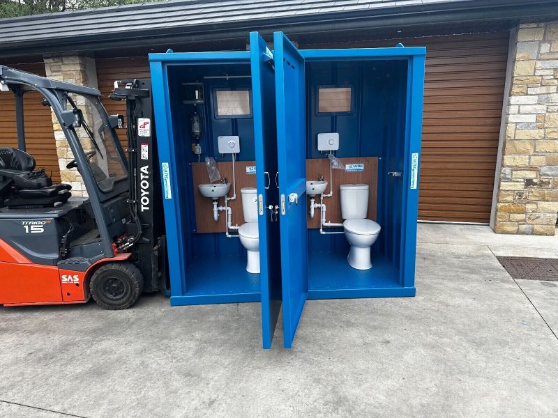 Steel Portable Toilets (Double Unit) - Multec Ltd
